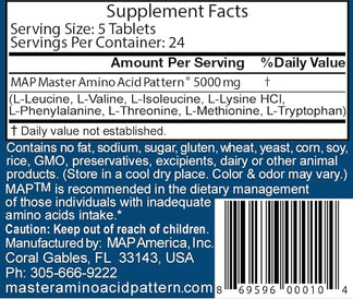 Master Amino Acid Pattern - 120 Tablets – MAP Aminos