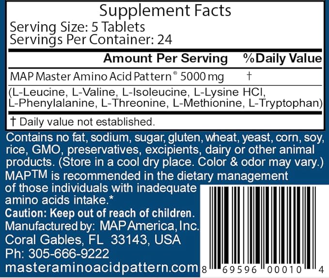 Master Amino Acid Pattern - 120 Tablets – MAP Aminos